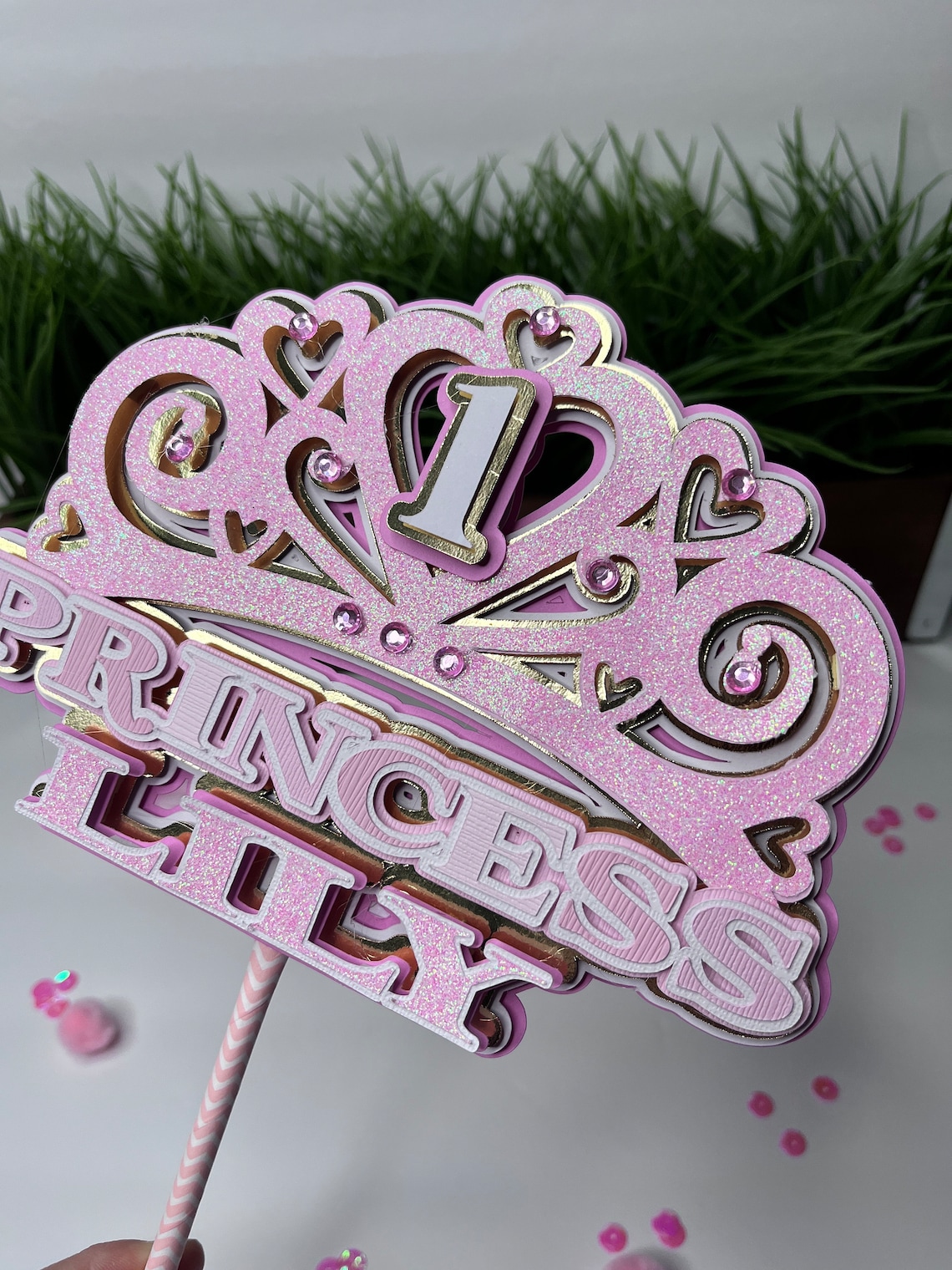Princess Crown Cake Topper Princess Party Decorations - Etsy