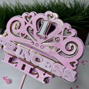 Princess Crown Cake Topper, Princess Party Decorations, Princess Theme ...