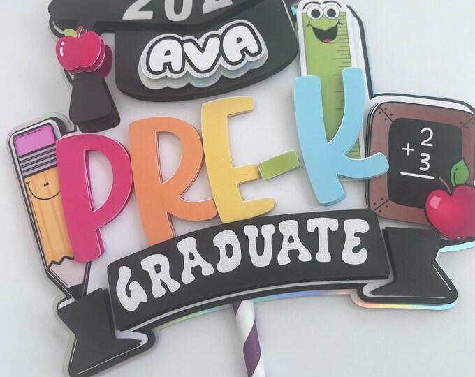 Pre Kindergarten Graduation Cake Topper, Kindergarten Graduation Party ...