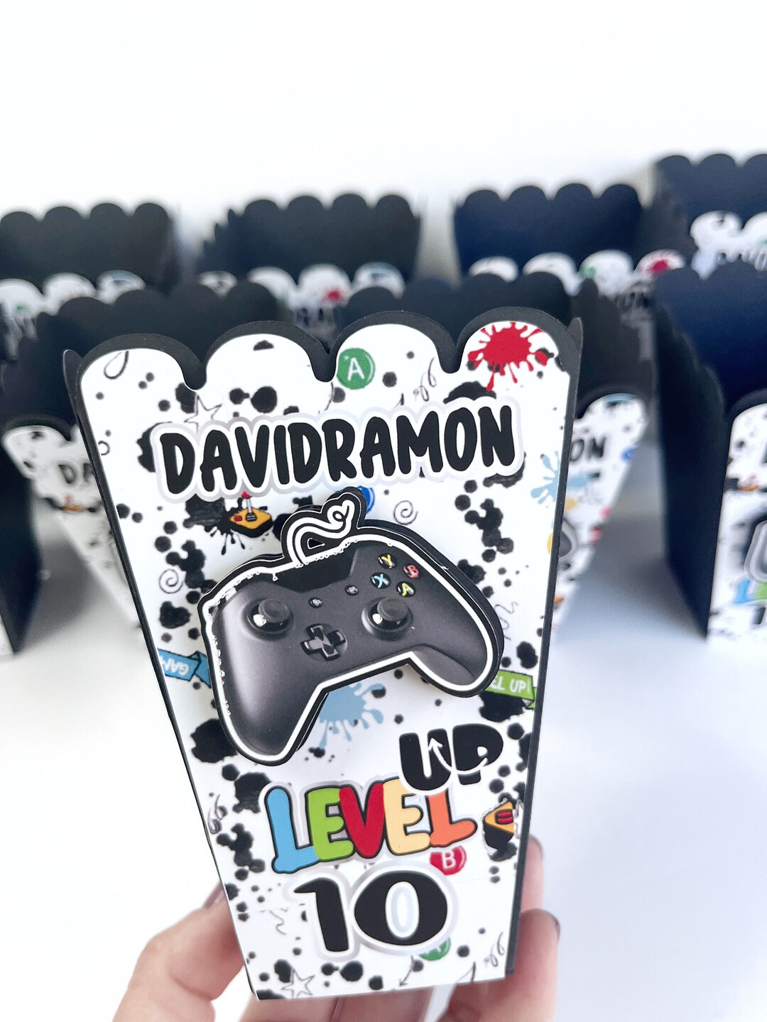 Popcorn Box Gamer Party Favors, Gamer Party Favos, Video Games Party ...