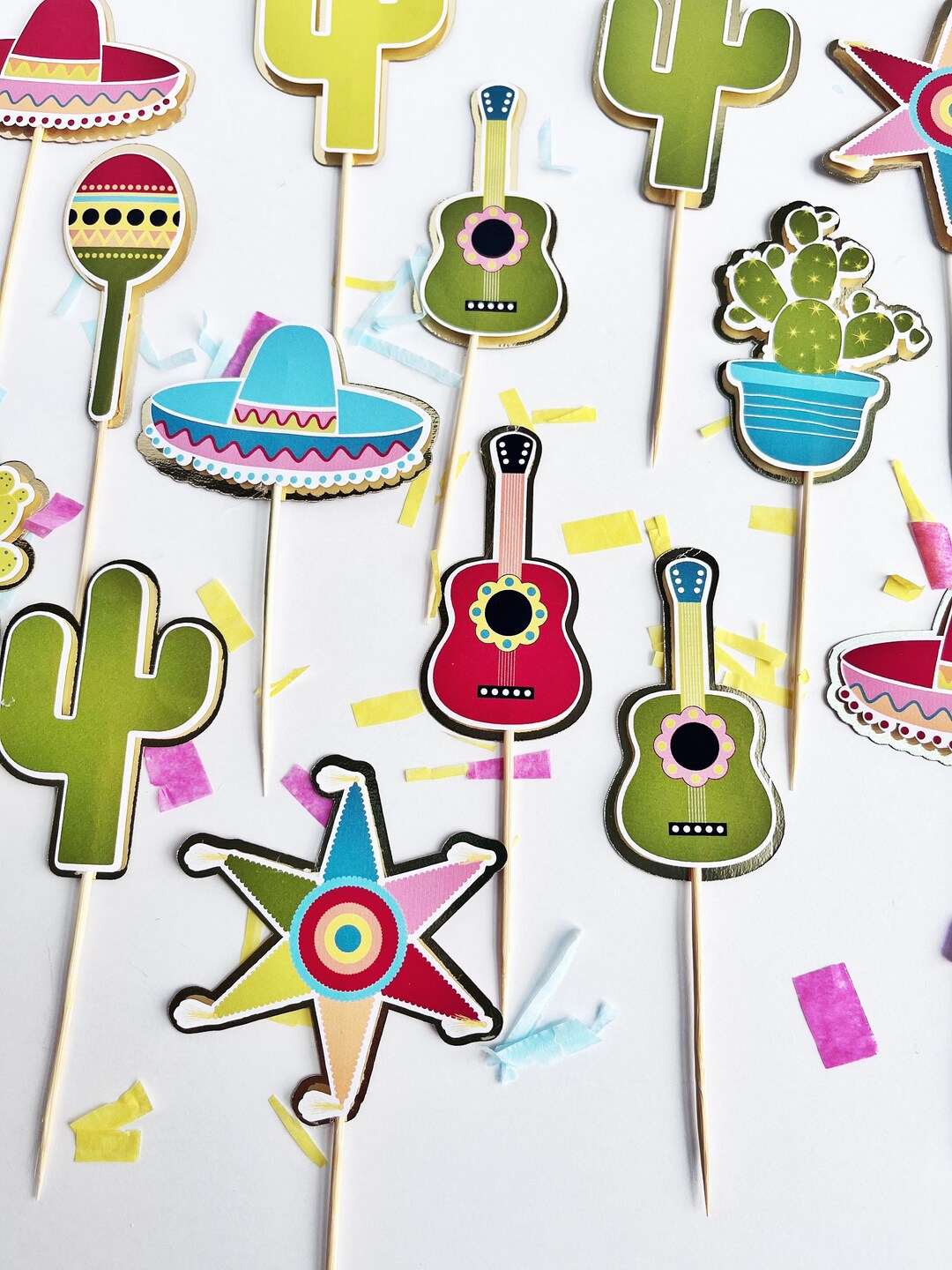 Mexican Party, Mexican Cupcake Toppers, Mexican Birthday Party, Mexican ...