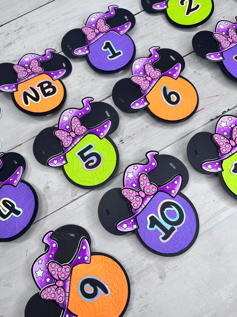 Halloween Milestone Banner, Mickey Halloween Banner, Mickey First Year ...