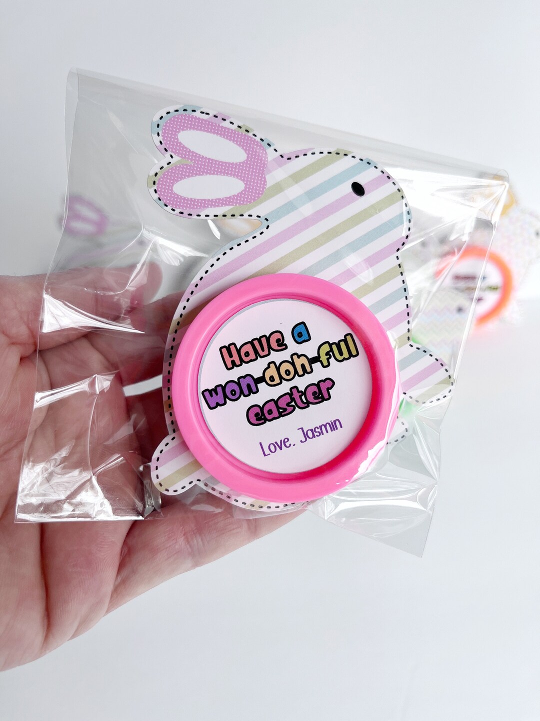 Personalized Easter Play Dough Gift, Easter Bunny Play Mold Kits, Gifts ...