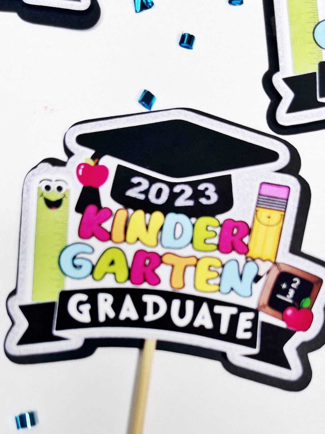 Kindergarten Graduation Cupcake Toppers, Kindergarten Graduation Party ...