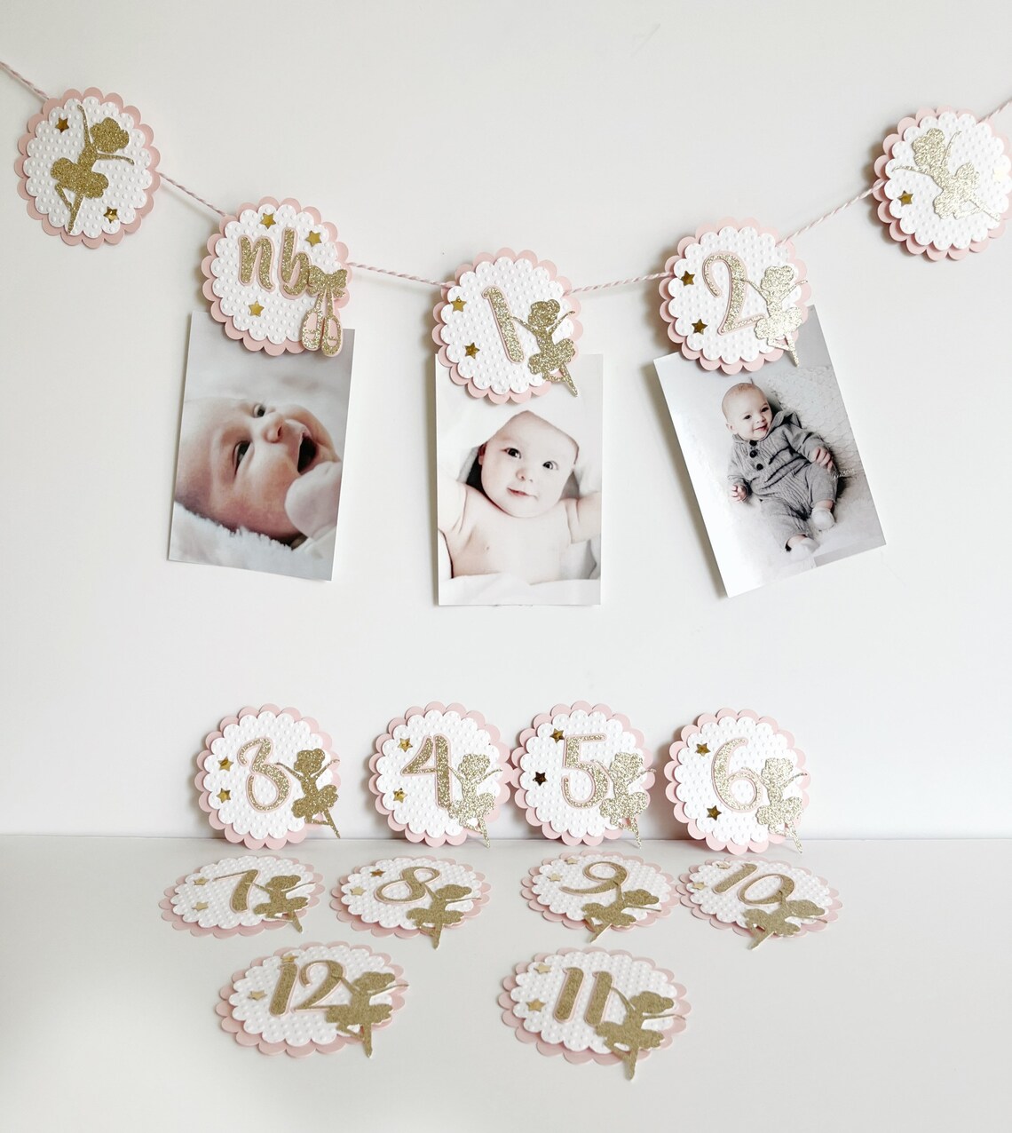 Ballerina Milestone Banner, Ballerina Monthly Milestone, 1st Birthday ...