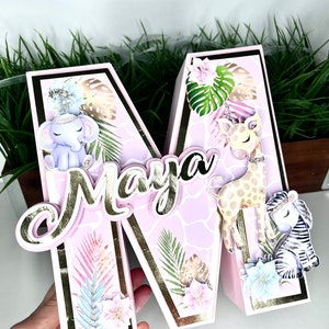 Safari 3D Letters, Safari Birthday, Safari Decorations, Safari Birthday ...