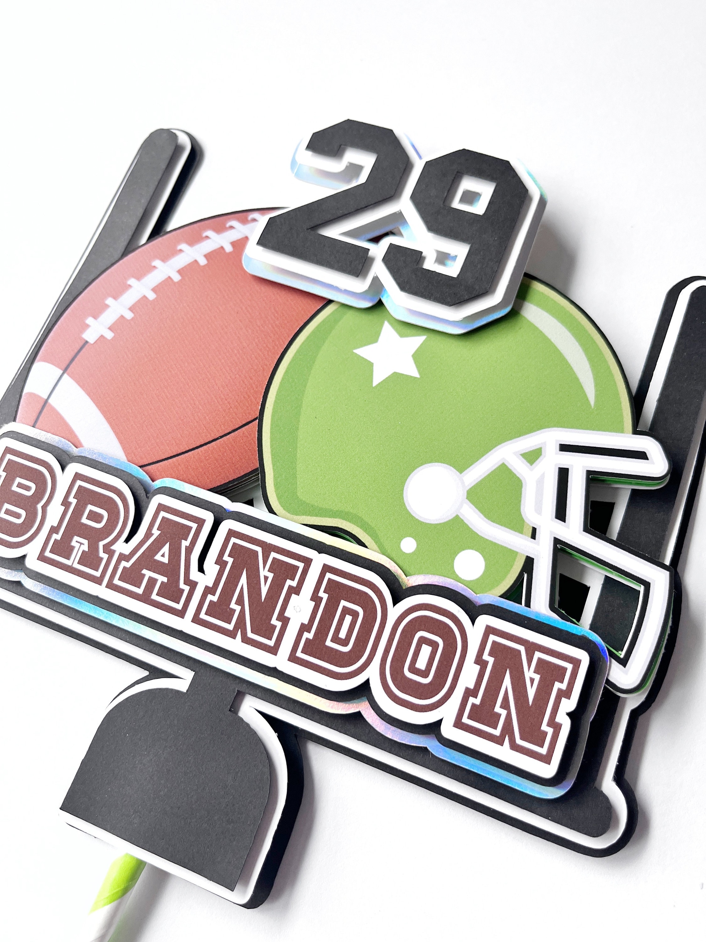 Football Cake Topper, Football Party Decor, Tailgate Party, Football ...