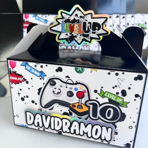 Gamer Favor Boxes, Gamer Birthday, Gamer Party Decorations, Gamer Gable ...