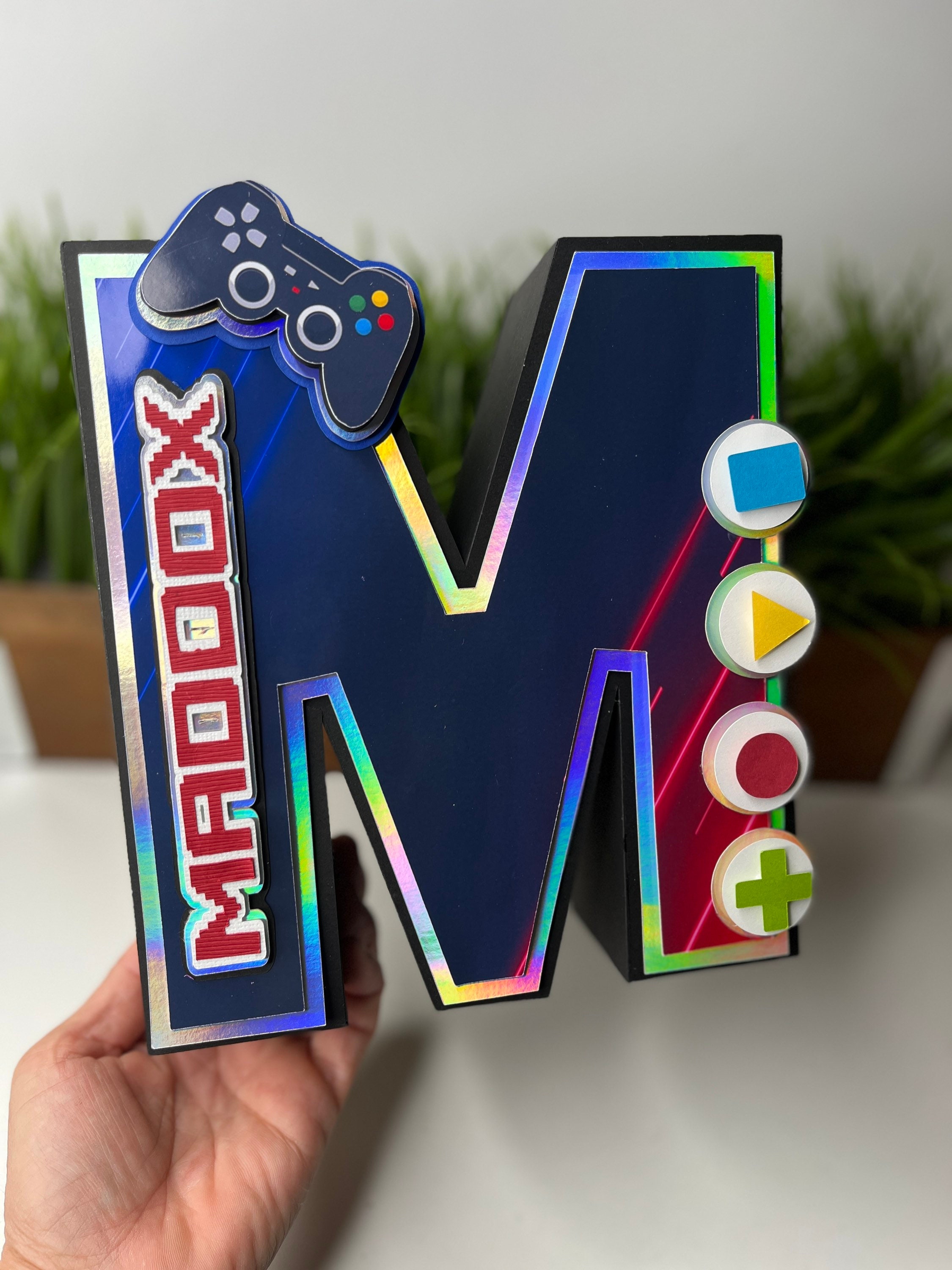 3D Letter Gamer Gamer Party Decorations Gamer Birthday - Etsy