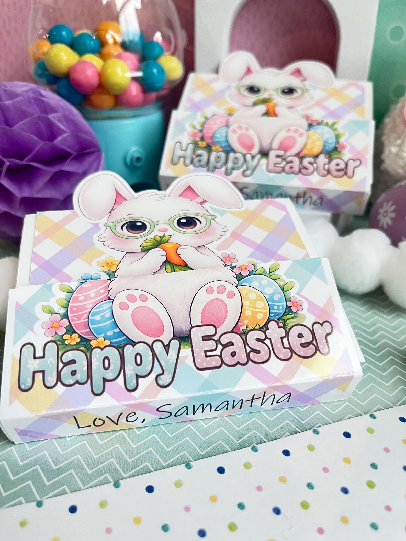 Easter Gift Card Holder With Chocolate Easter Bunny Treat Box Teacher ...