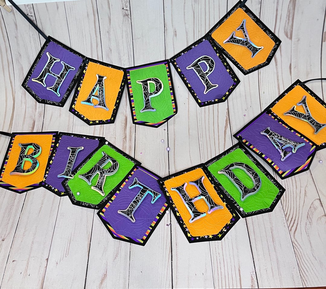 Halloween Birthday Banner, Halloween Garland, Halloween Bunting ...