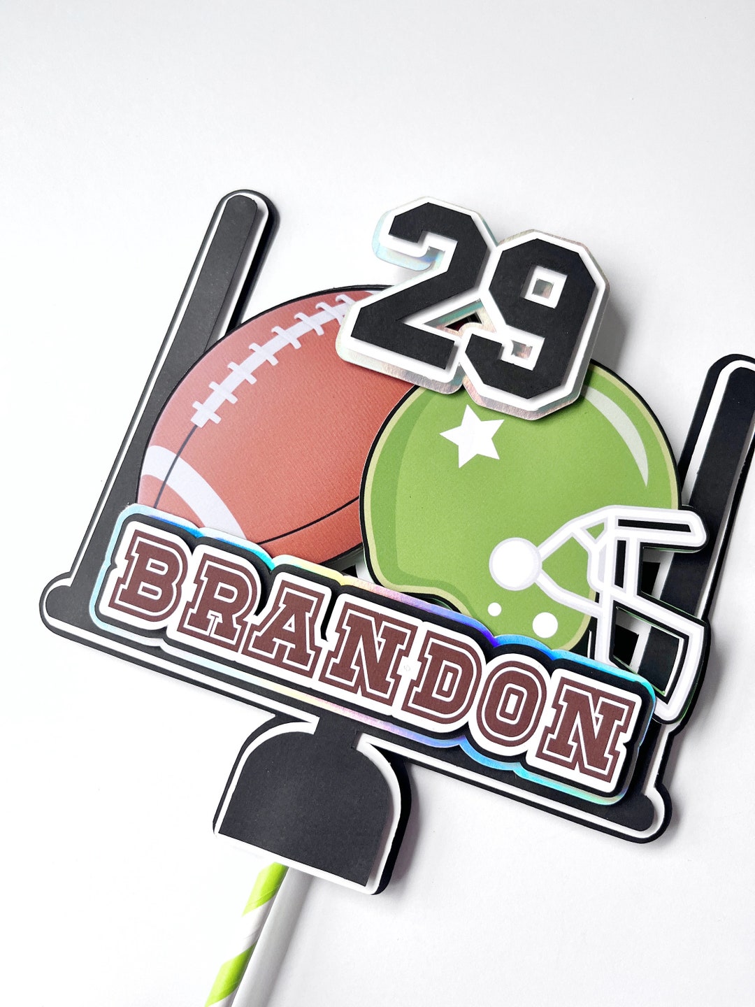 American Football Cake Topper, Football Birthday Party Decor, Football ...