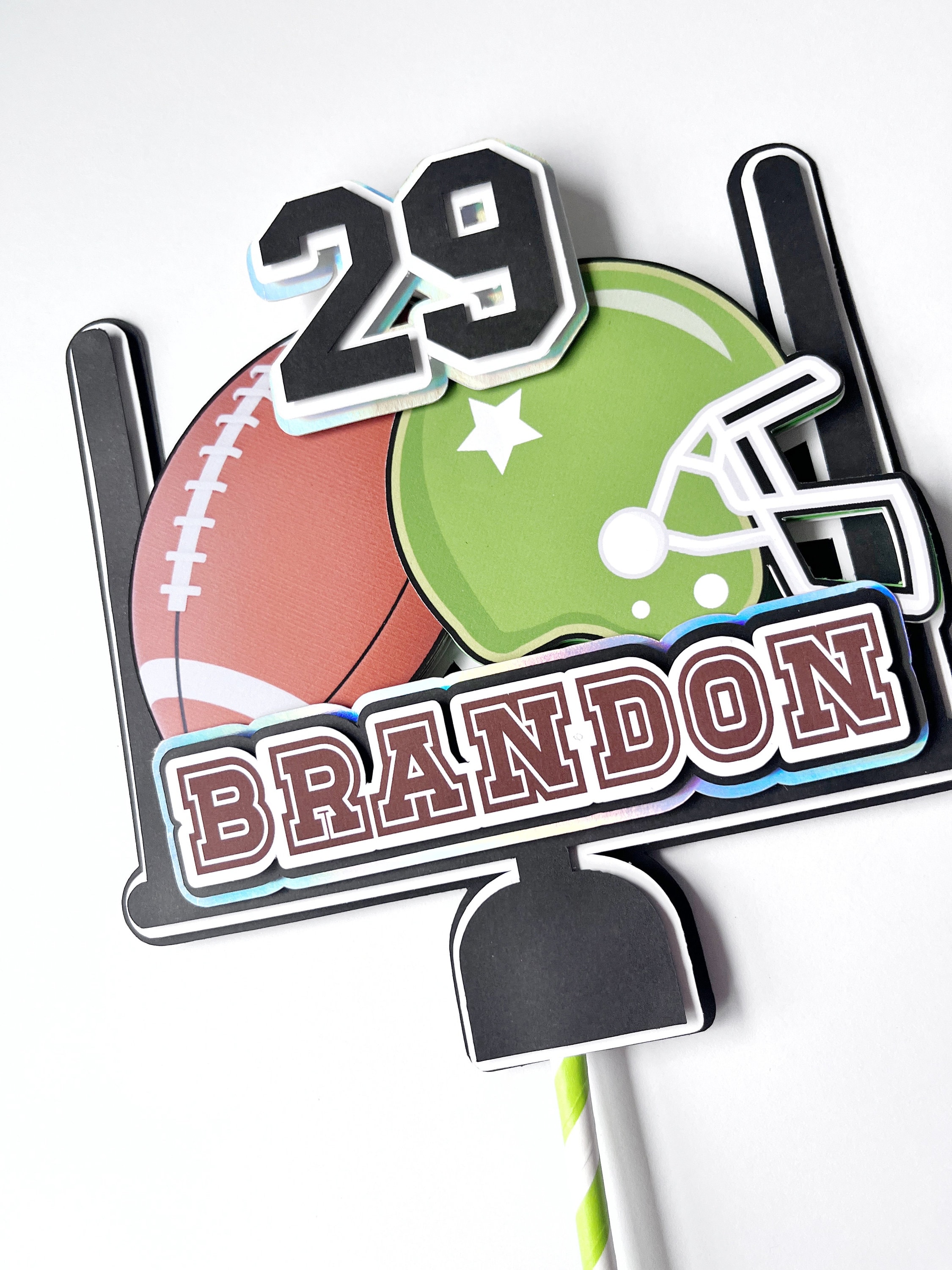 Football Cake Topper, Football Party Decor, Tailgate Party, Football ...