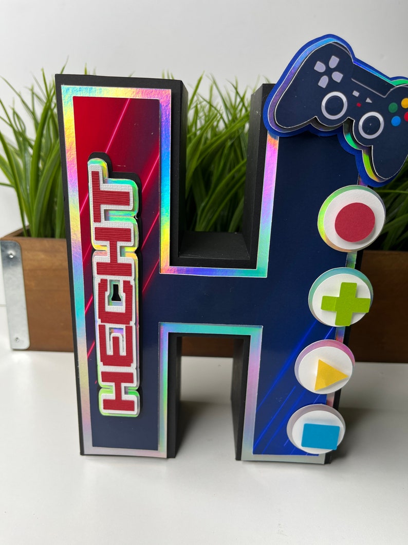 3D Letter Gamer Gamer Party Decorations Gamer Birthday - Etsy