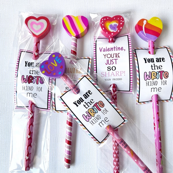 Valentine Pencils - Etsy