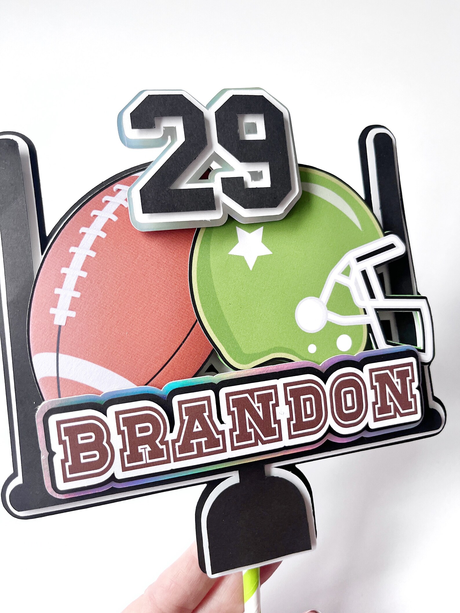 Football Cake Topper, Football Party Decor, Tailgate Party, Football ...