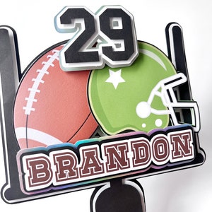 Football Cake Topper, Football Party Decor, Tailgate Party, Football ...