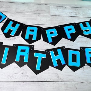 Video Games Theme, Gamer Birthday Banner, Level Age Banner, Video Games ...