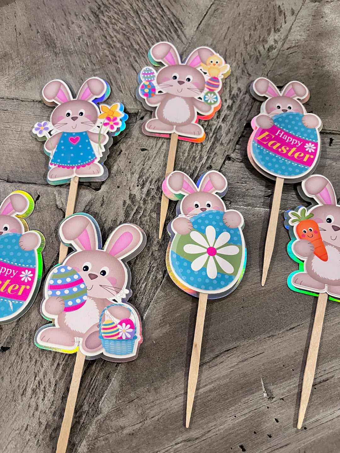 Easter Cupcake Toppers, Easter Theme Party, Easter Decorations, Easter ...