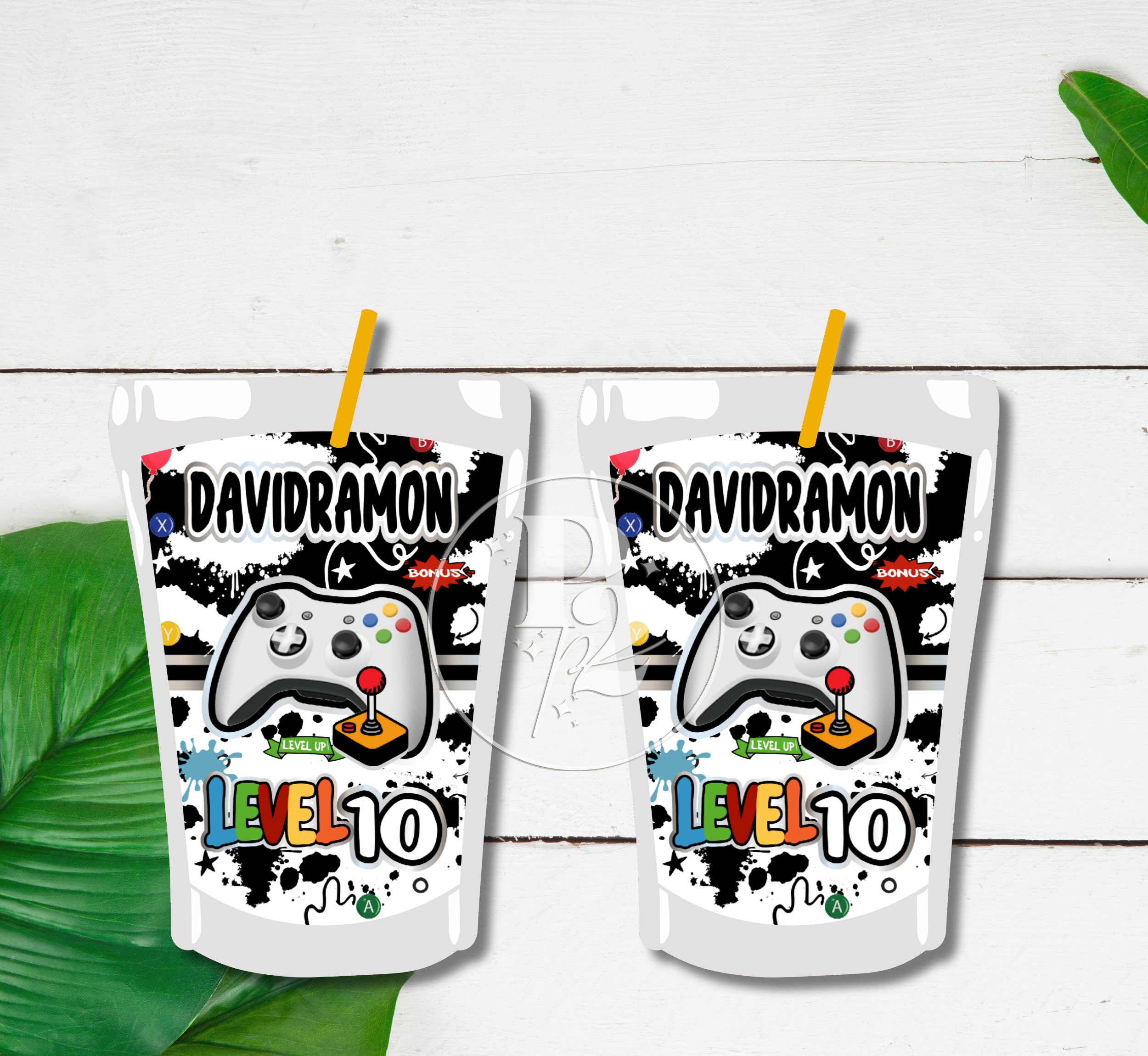Gamer Capri Sun Labels, Video Games Party Decor Favors, Gamer Birthday ...