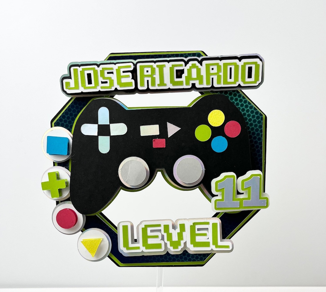 Gamer Birthday Gamer Cake Topper, Video Games Cake Topper, Gamer Party ...