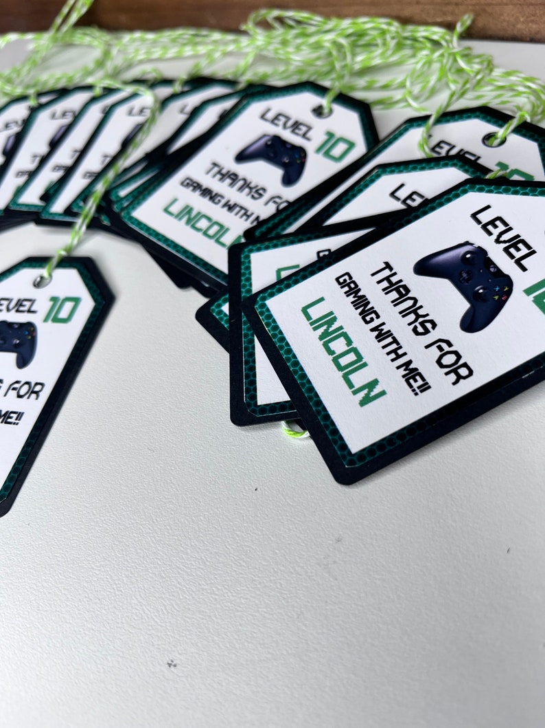 Video Games Favor Tags Gamer Party Favors Gamer Birthday - Etsy