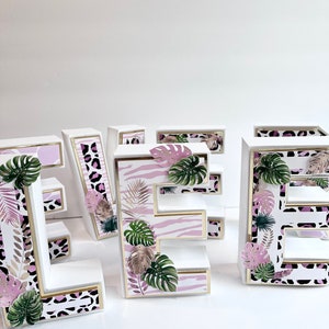 Safari 3D Letters,animal Print Party Decorations, Safari Theme, Safari ...