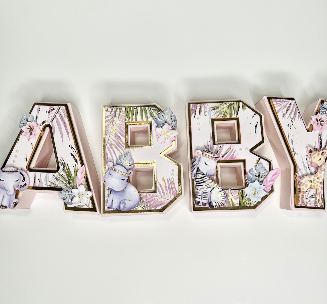 Safari Letters Safari Theme Safari Decoration Safari - Etsy