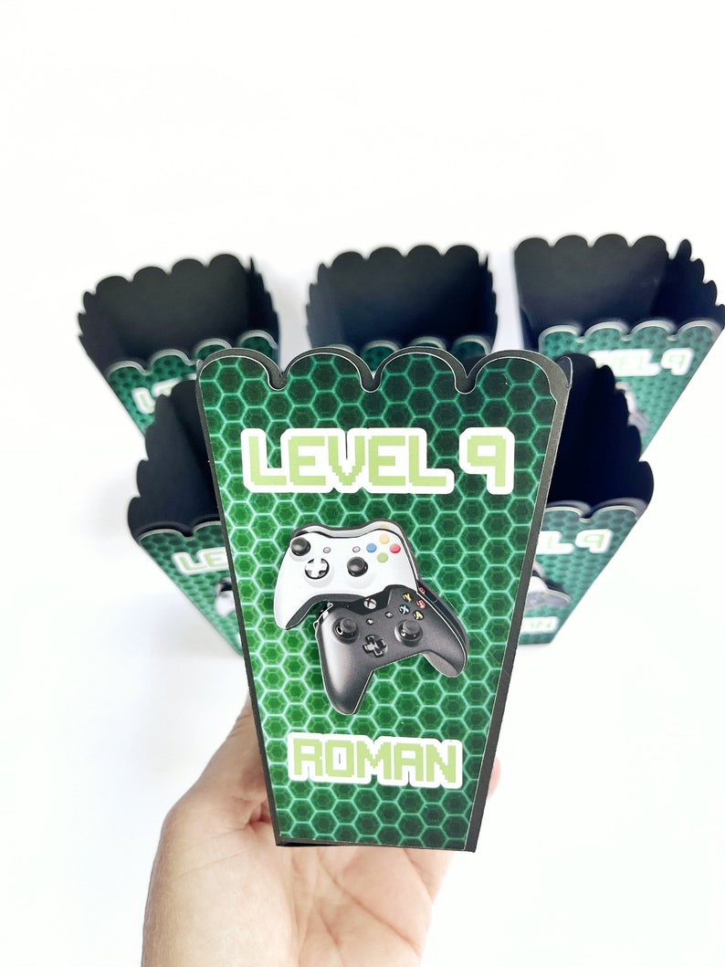 Popcorn Box Gamer Party, Gamer Party Favors, Video Games Party, Gamer ...
