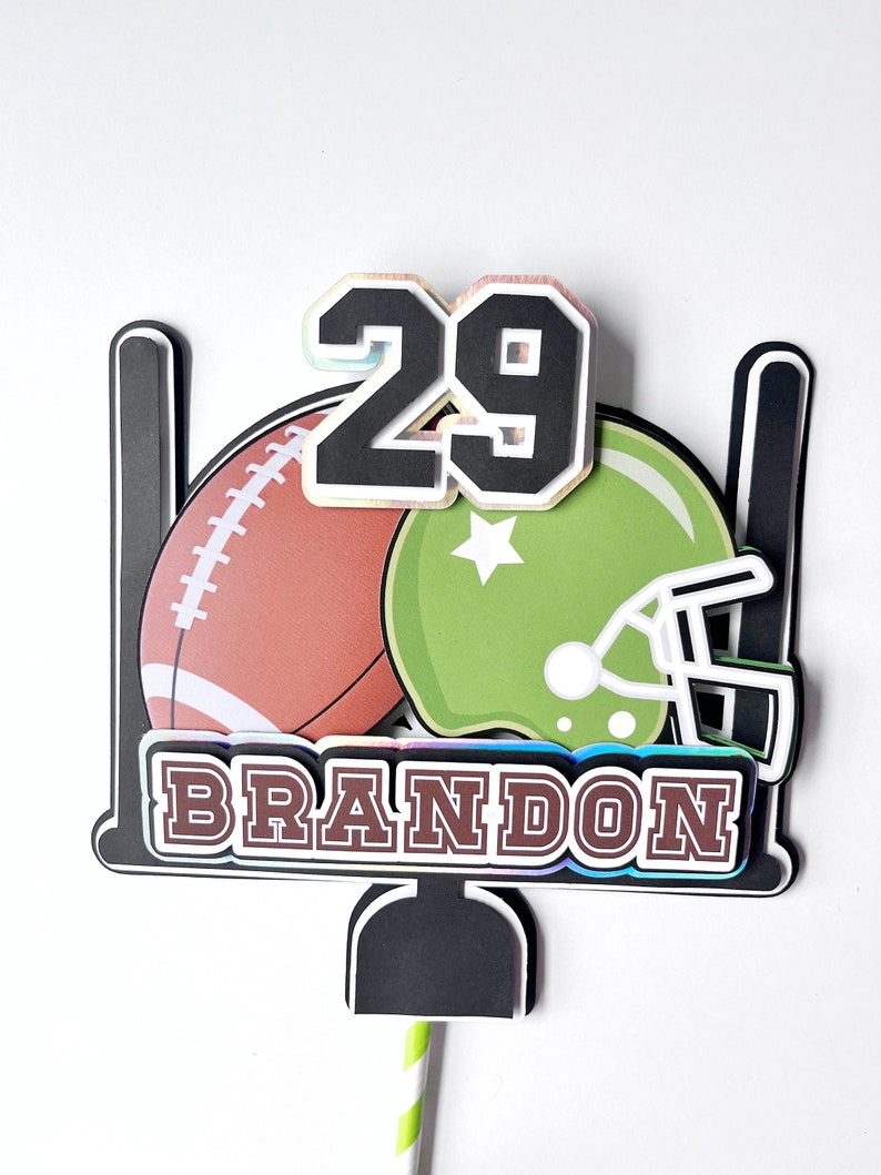 Football Cake Topper, Football Party Decor, Tailgate Party, Football ...