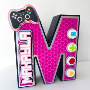 Girl Gamer Party, Gamer 3D Letters , Gamer Birthday, Gamer Theme, Girl ...