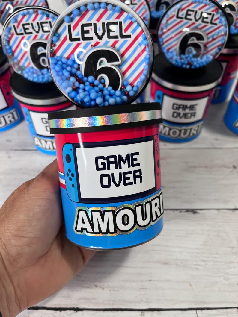 Gamer Chips Can, Gamer Party Favors, Video Games Birthday Party, Video ...