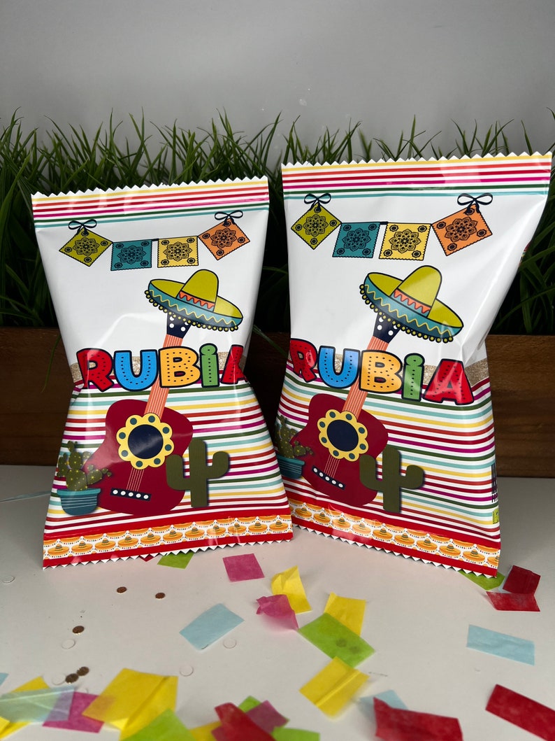 Fiesta Chip Bags Fiesta Party Favors Fiesta Birthday - Etsy