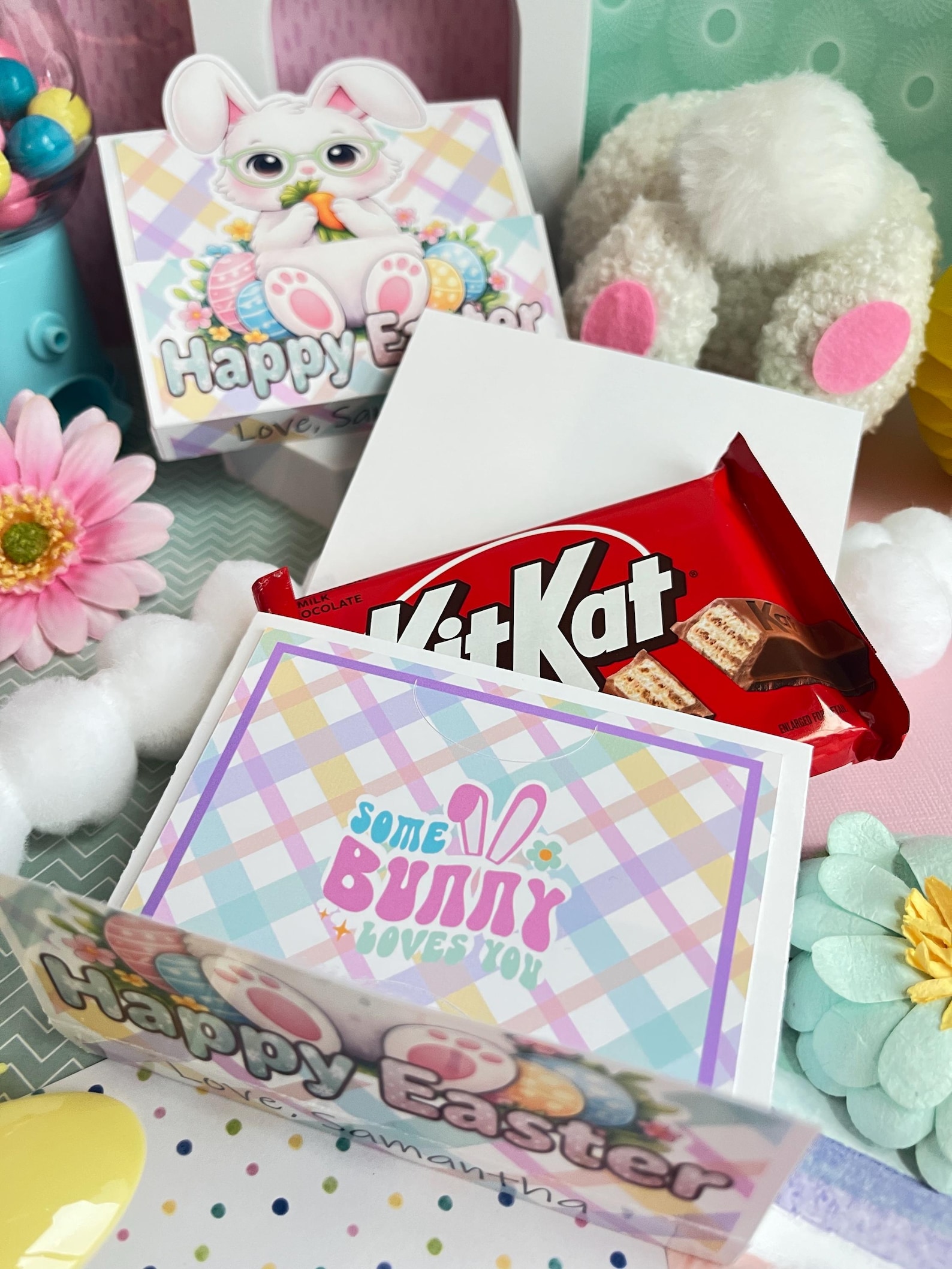 Easter Gift Card Holder With Chocolate Easter Bunny Treat Box Teacher ...