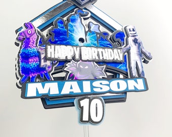 Fortnight Birthday Cake Topper - Etsy