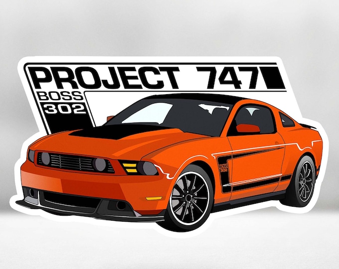 Mustang Boss 302, Boss 302 Sticker, 2012 Boss 302, Competition Orange ...