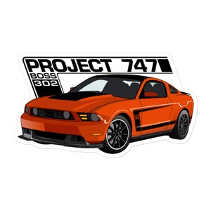 Mustang Boss 302, Boss 302 Sticker, 2012 Boss 302, Competition Orange ...
