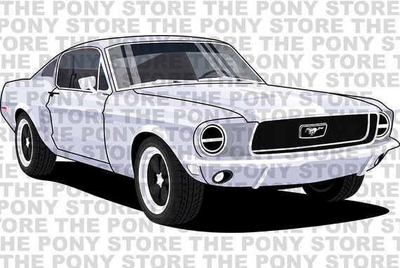 Mustang Classic Mustang 1st Gen Fastback PNG Digital | Etsy