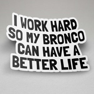 Bronco Sticker, Set of 6, Bronco, Bronco Sport, Bronco Gift, Bronco ...