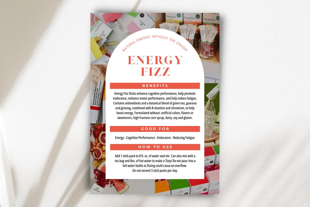 Arbonne Energy Fizz Sample Card | 5x7 Inch | Digital Download ONLY ...