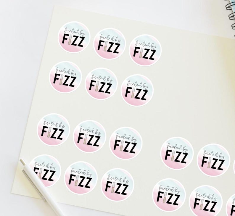 Sticker Sheet With 24 Stickers - Fueled by Fizz - Arbonne Stickers for ...