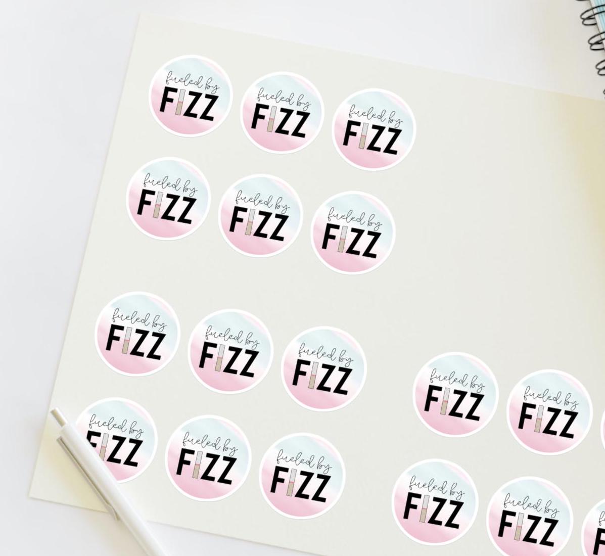 Sticker Sheet With 24 Stickers Fueled by Fizz Arbonne Stickers for ...