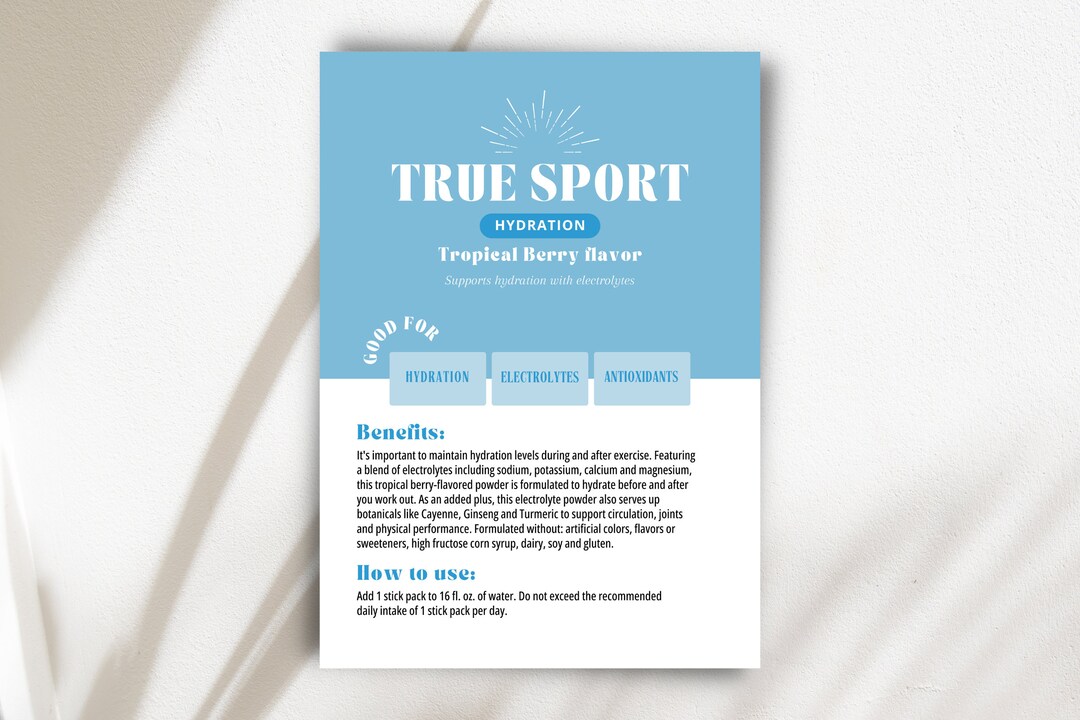 Arbonne True Sport Hydration Sample Card | Arbonne Printable Cards ...