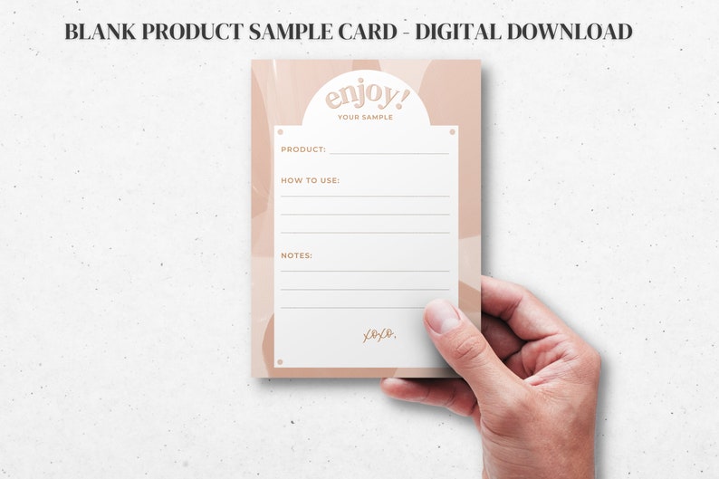 Blank Generic Sample Card | 4" X 6" Digital File | Digital Download ...