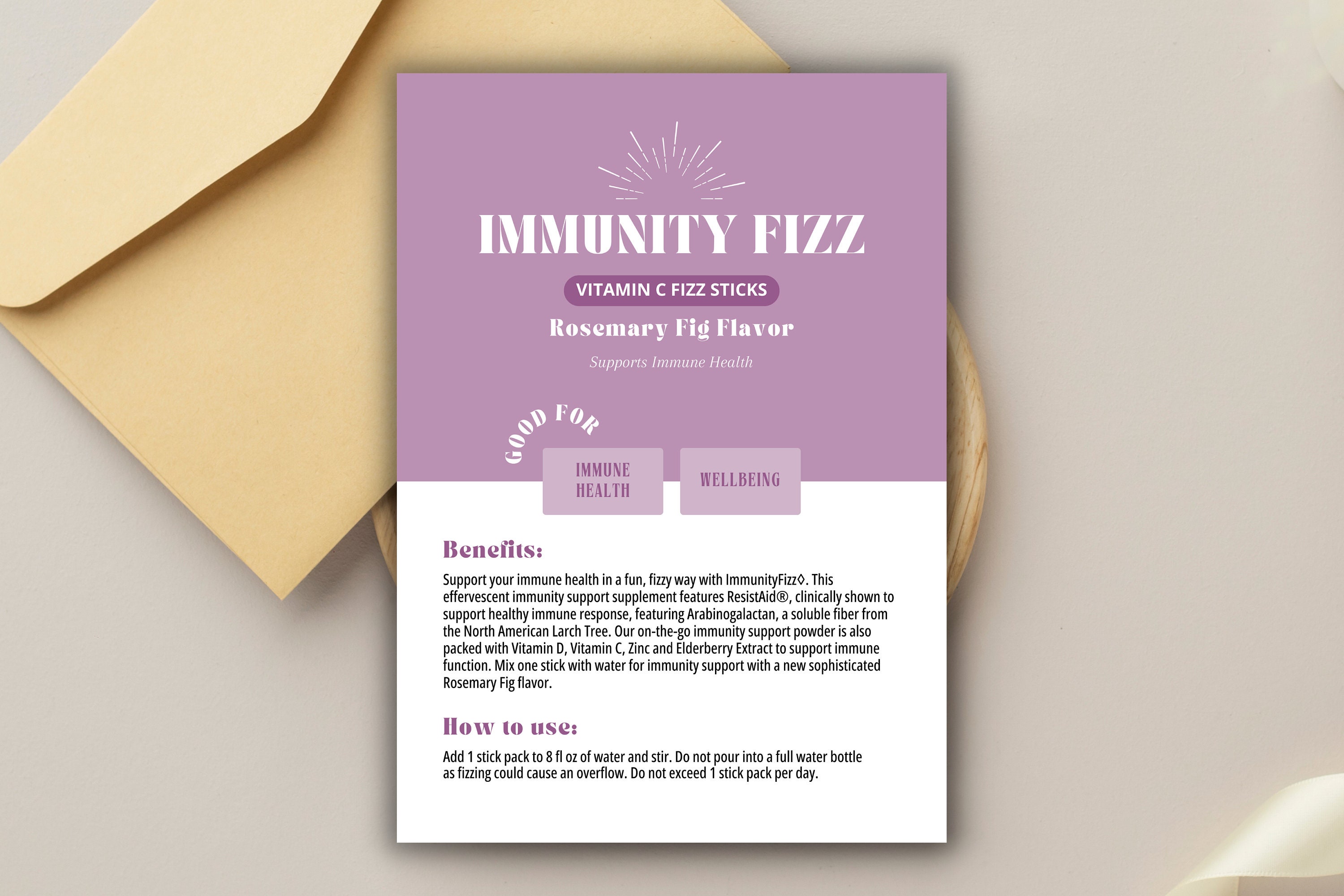 Arbonne Immunity Fizz Sample Card | 5x7 Inch Digital File | Digital ...