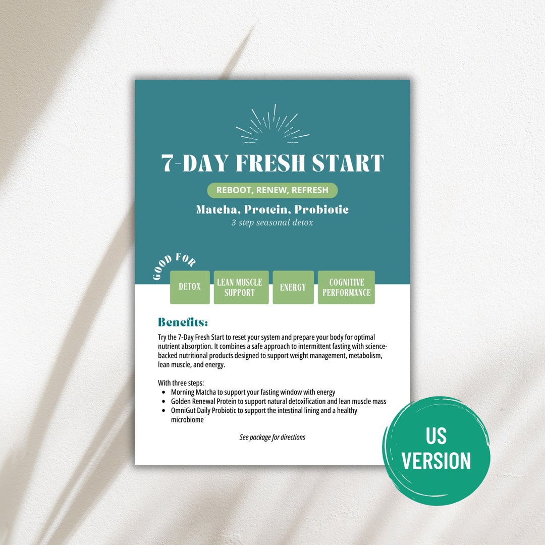 NEW Arbonne 7-day Fresh Start Sample Card | 5x7 Inch Digital File | Digital Download ONLY - Etsy