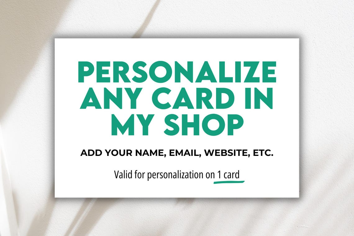 Personalize a Card in My Shop - Etsy