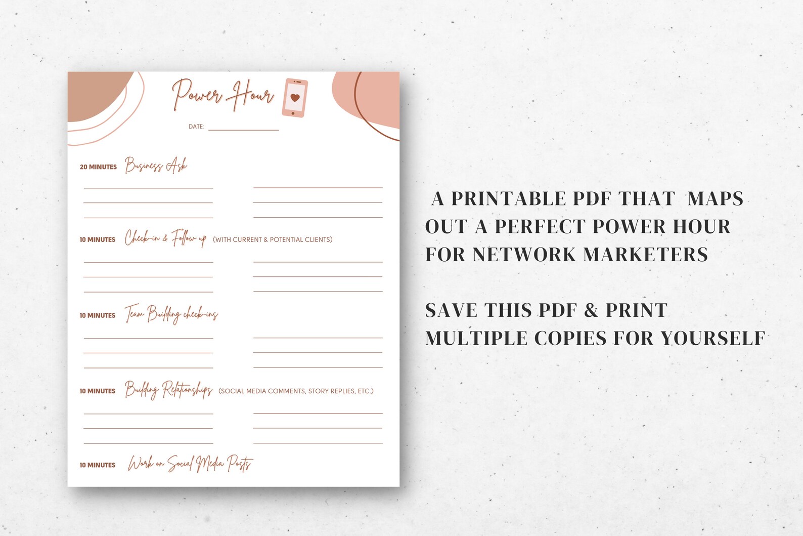 Power Hour | Printable PDF - Etsy