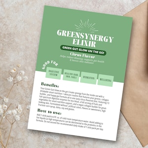 Arbonne Greensynergy Elixir Sample Card | 5x7 Inch Digital File ...