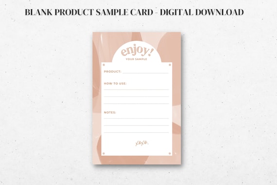 Blank Generic Sample Card 4 X 6 Digital File | Etsy